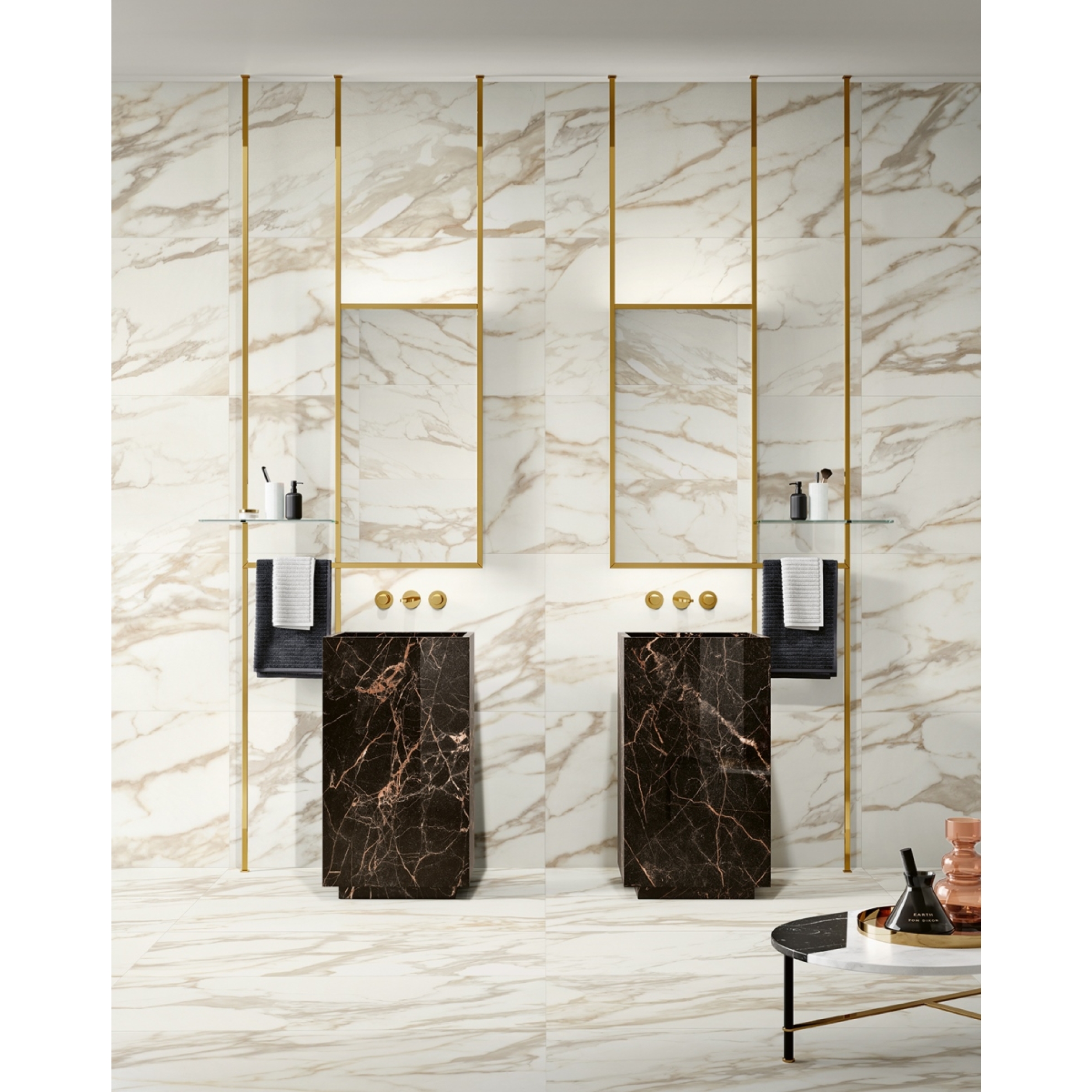 Margres Endless Calacatta Gold Smooth Boden- und Wandfliese 90x90