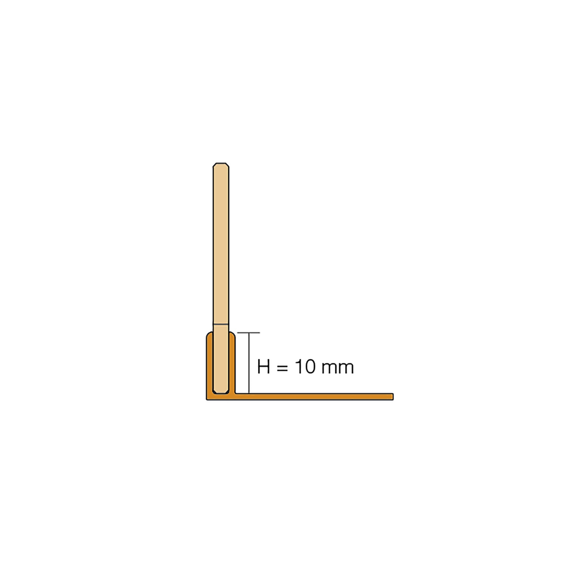 Schlüter SHOWERPROFILE-SPS 100 SPSB100TSDA/120 Höhe: 10 mm